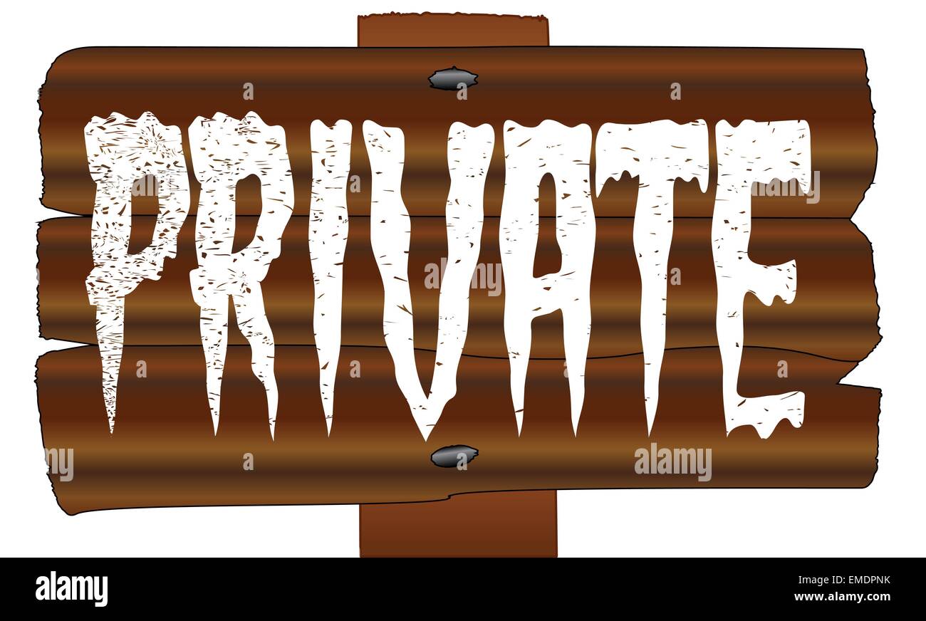 Wooden Private Sign Stock Vector Image & Art - Alamy