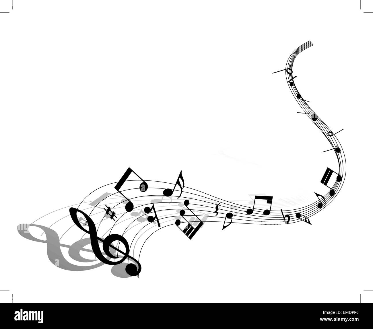 Musical note minim Cut Out Stock Images & Pictures - Alamy