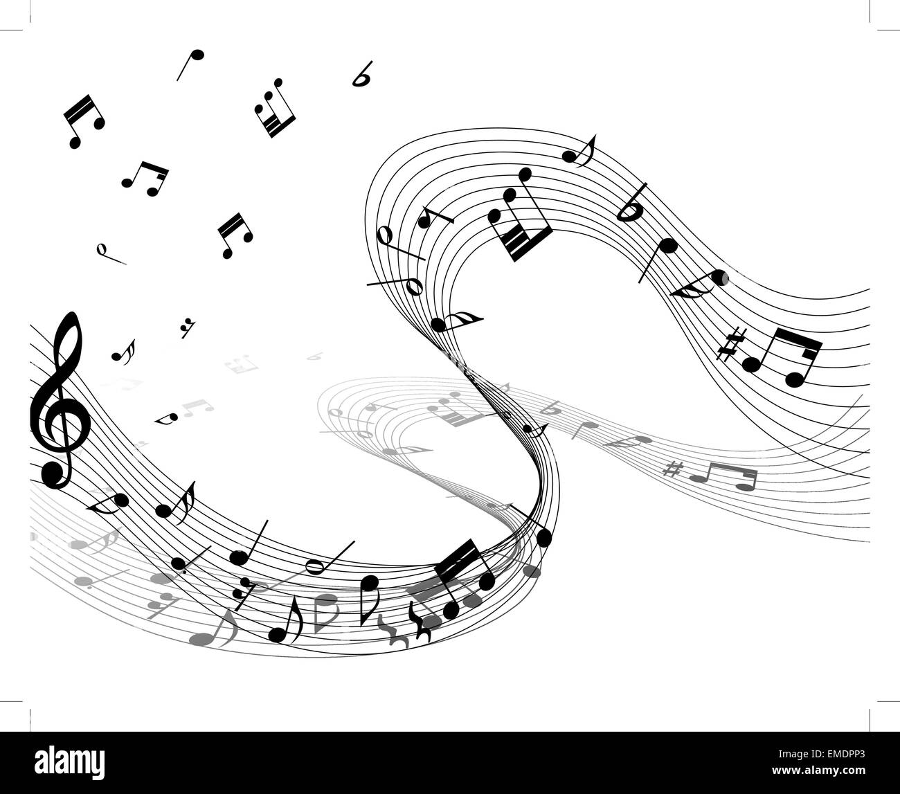 Musical note staff Stock Vector Image & Art - Alamy