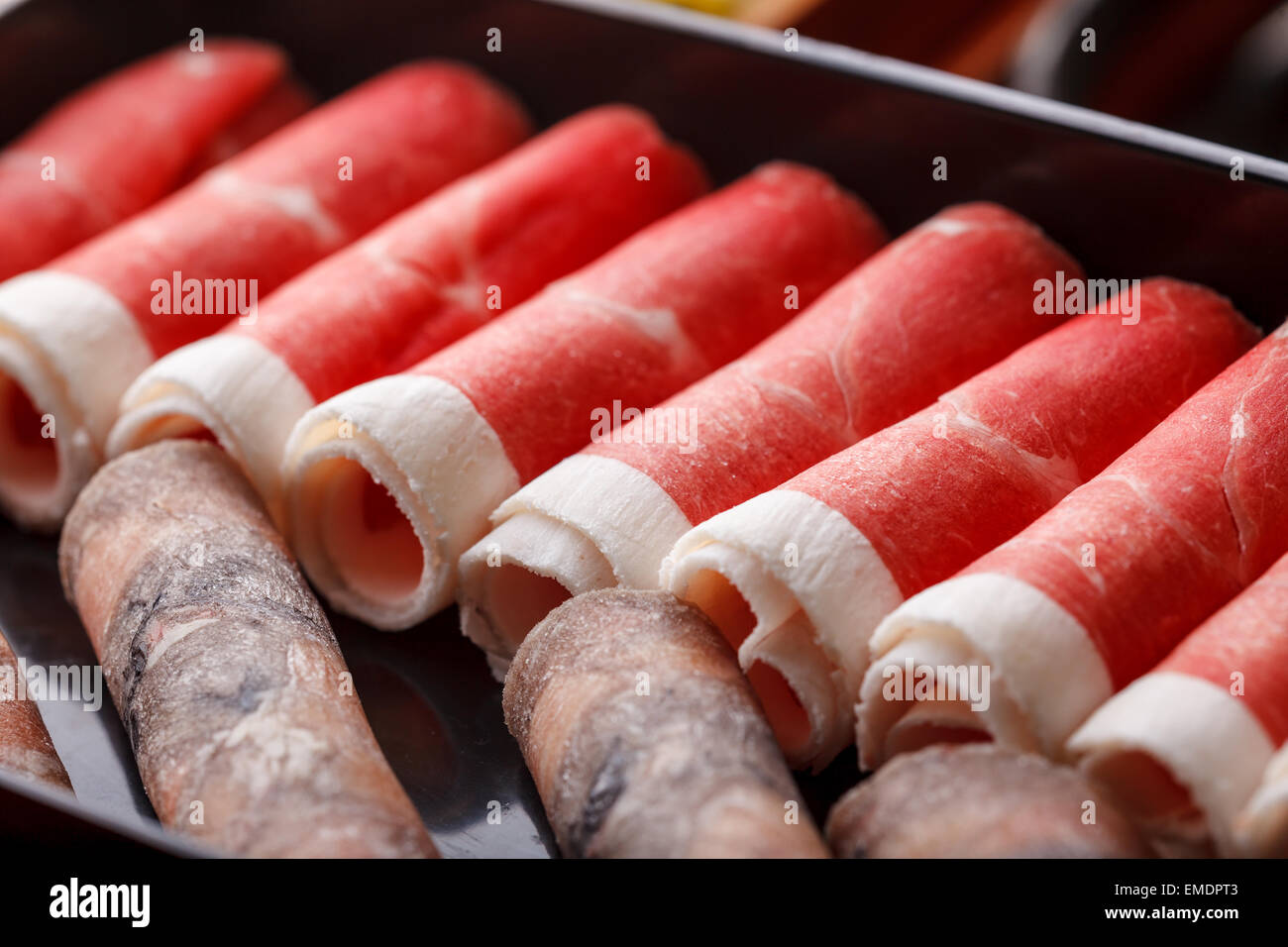 fresh mutton for hot pot,chinese food Stock Photo - Alamy