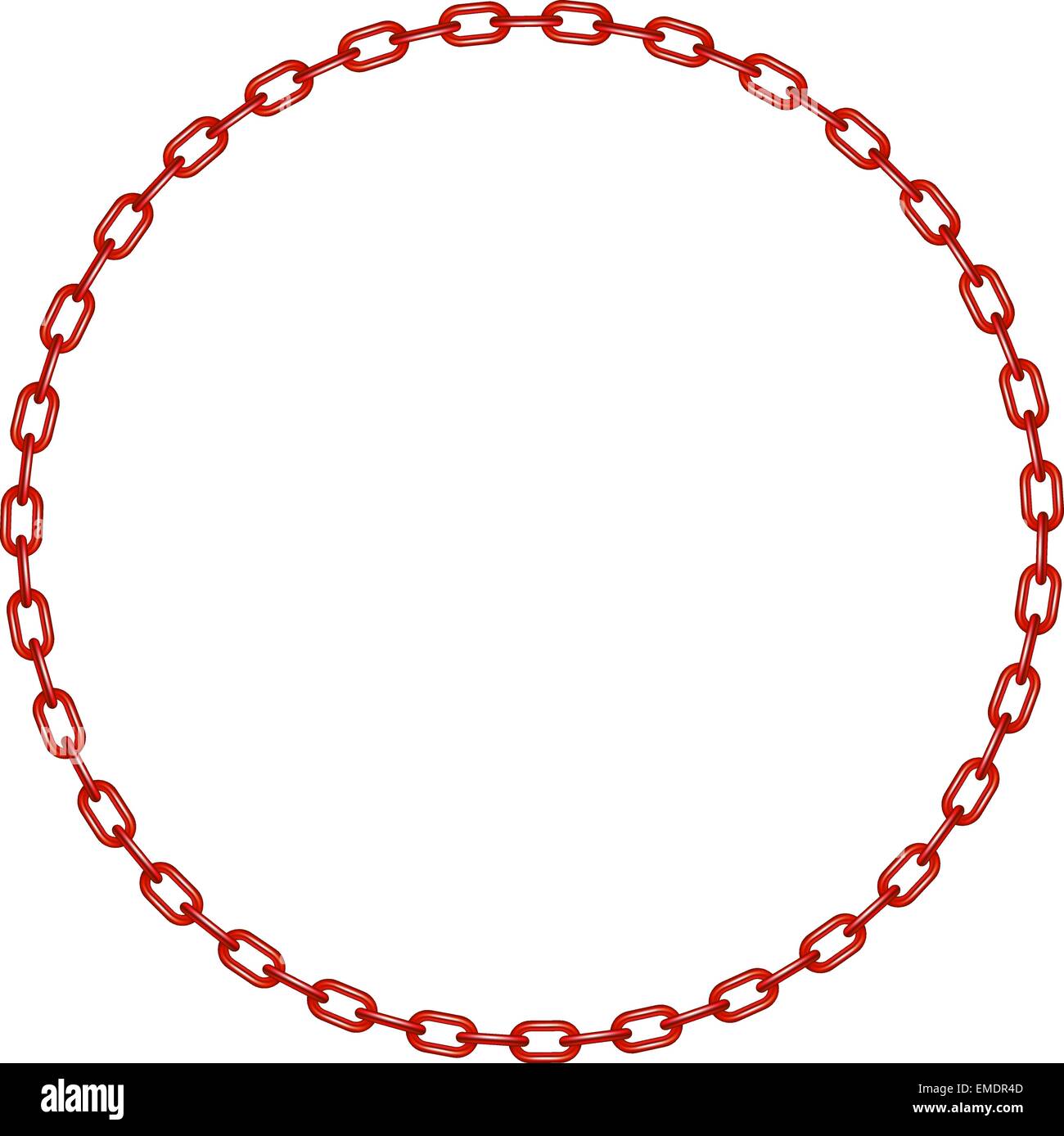 Red chain in shape of circle Stock Vector Image & Art - Alamy