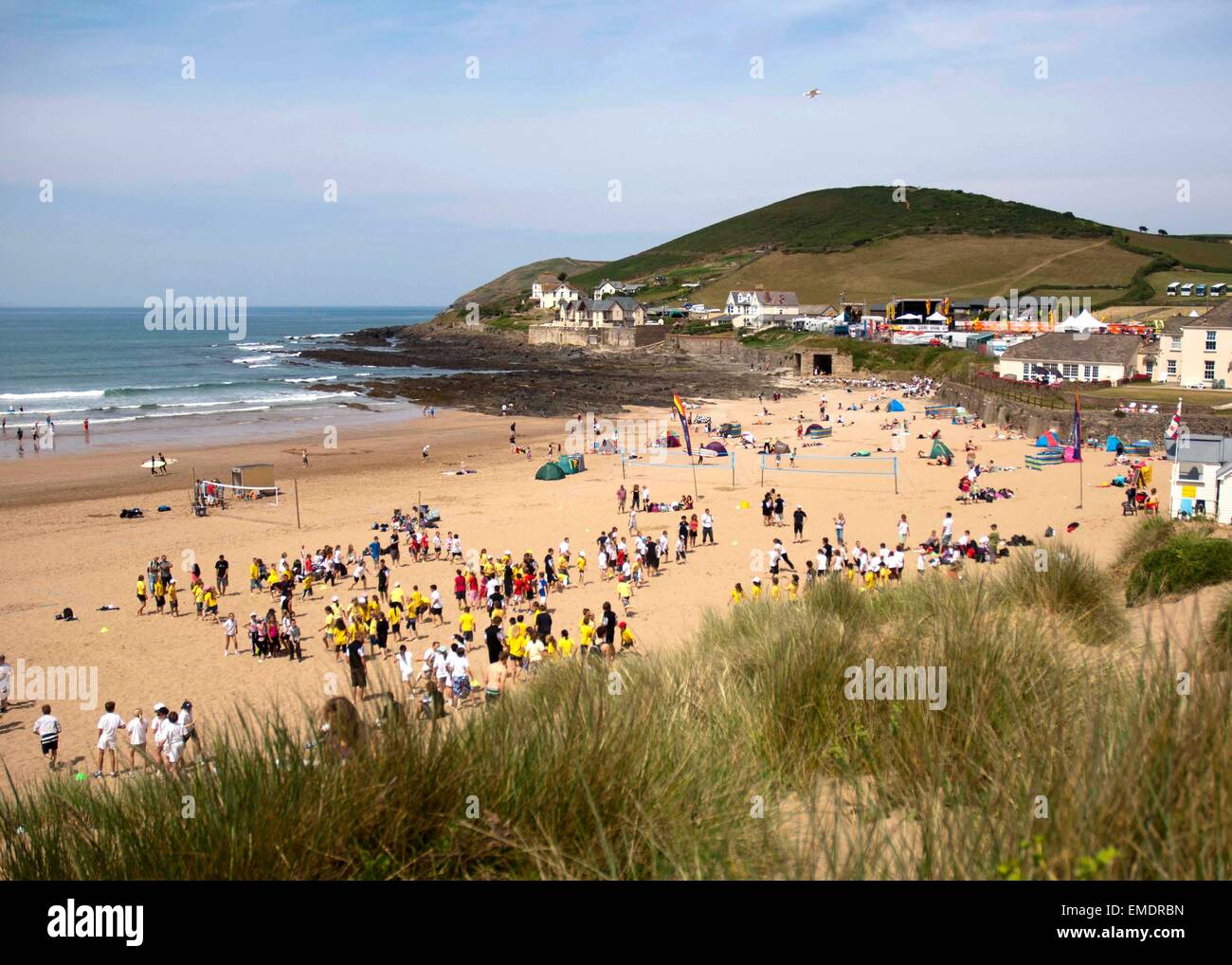 North Devon Views Games and Sunbathing on Croyde Beach Croyde North ...