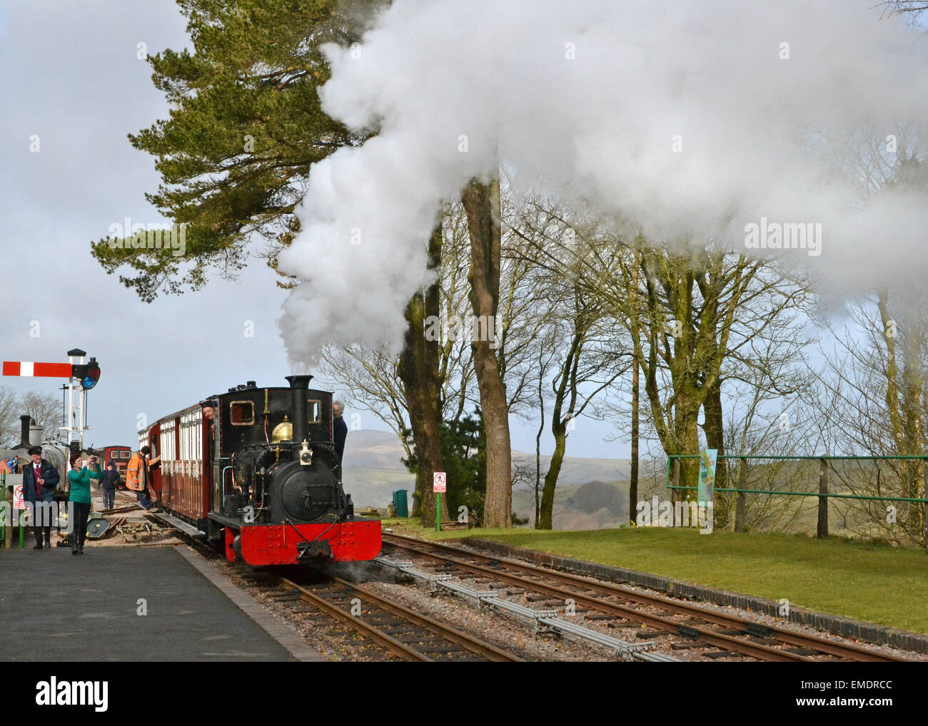 Lynton and Barnstaple Railway at Woody Bay Station North Devon England ...