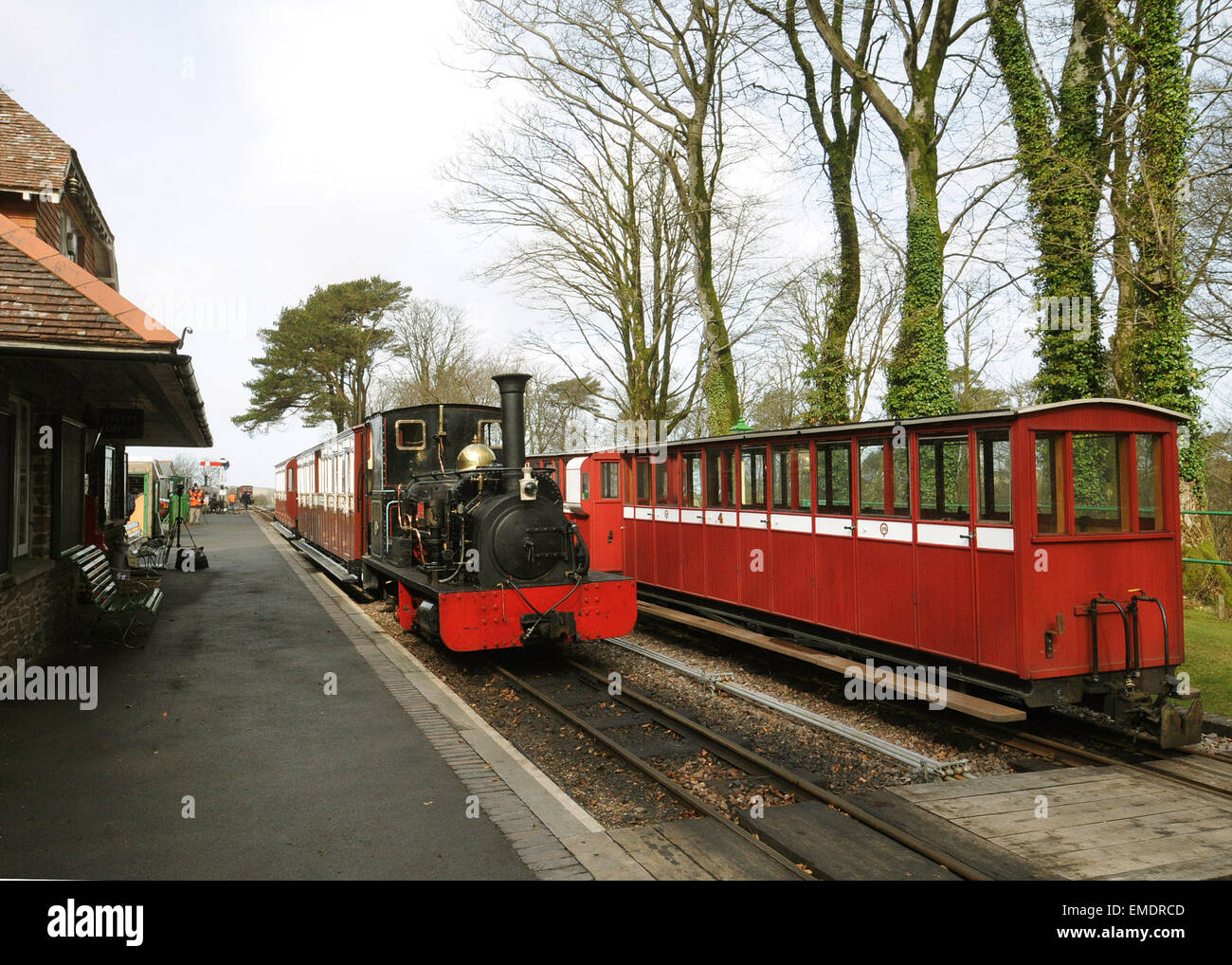 Lynton and Barnstaple Railway at Woody Bay Station North Devon England ...