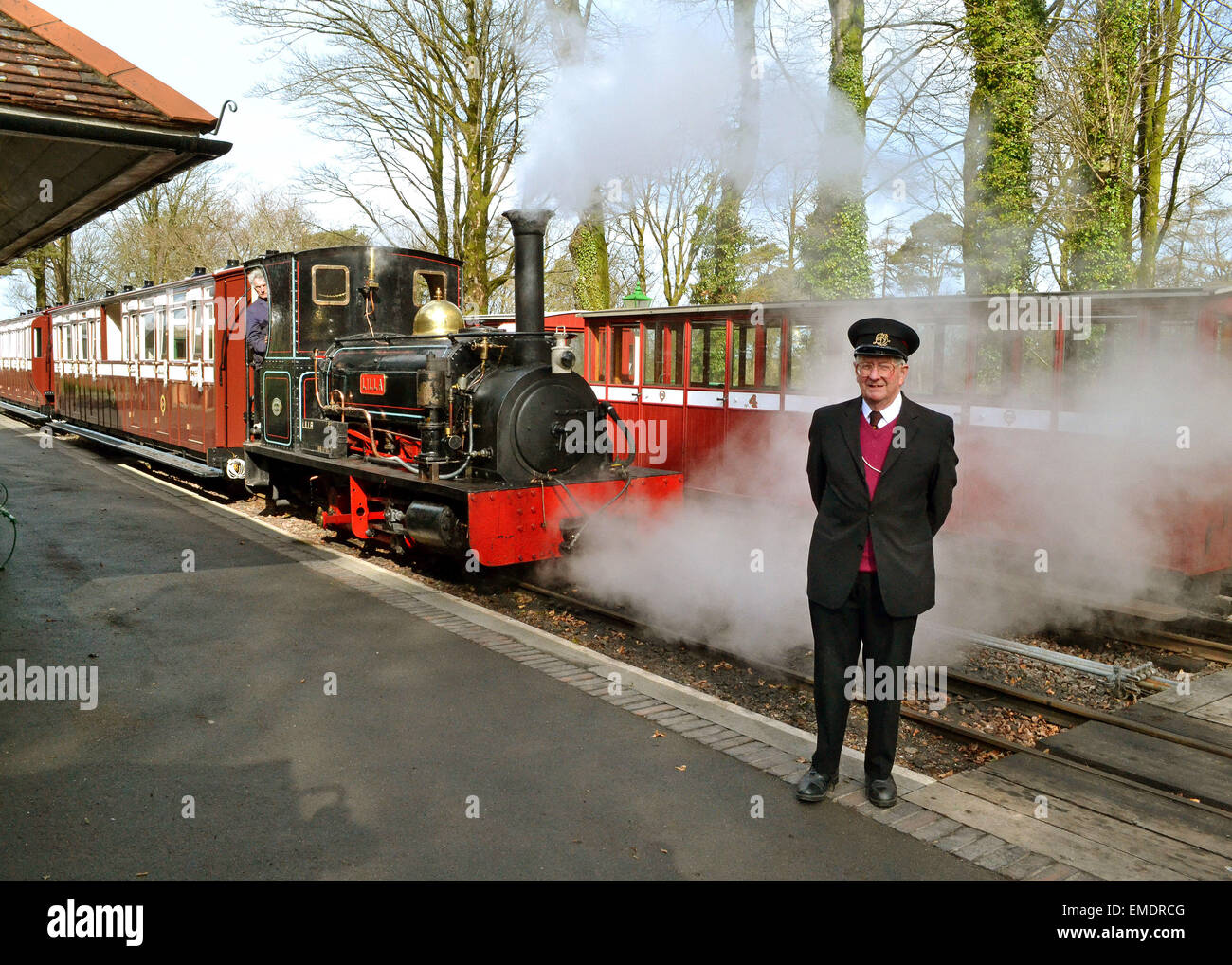 Lynton and Barnstaple Railway at Woody Bay Station North Devon England ...