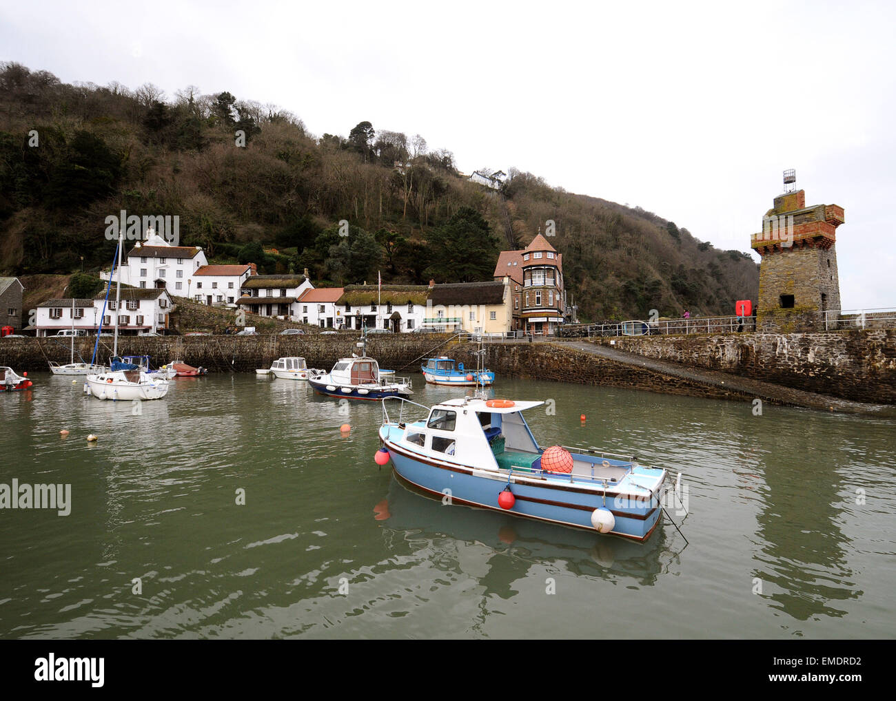 Lynmouth Harbour, Lynton Lynmouth, North Devon Stock Photo - Alamy