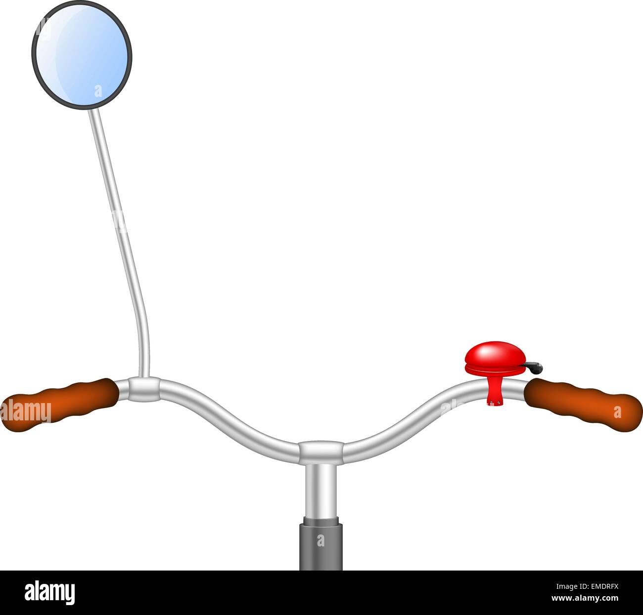 Handlebar and bell of vintage bicycle Stock Vector Images - Alamy