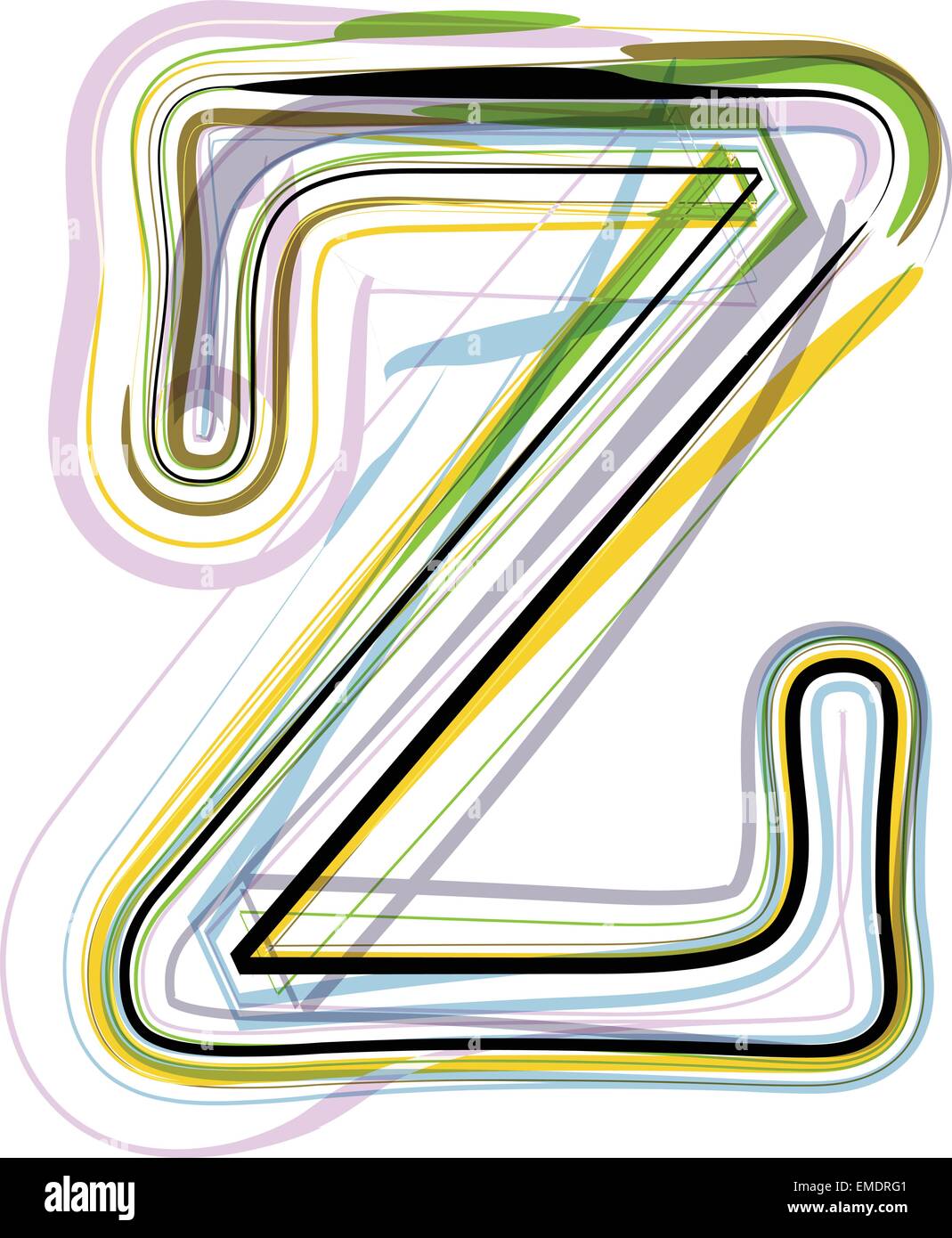 Organic Font illustration. Letter Z Stock Vector Image & Art - Alamy
