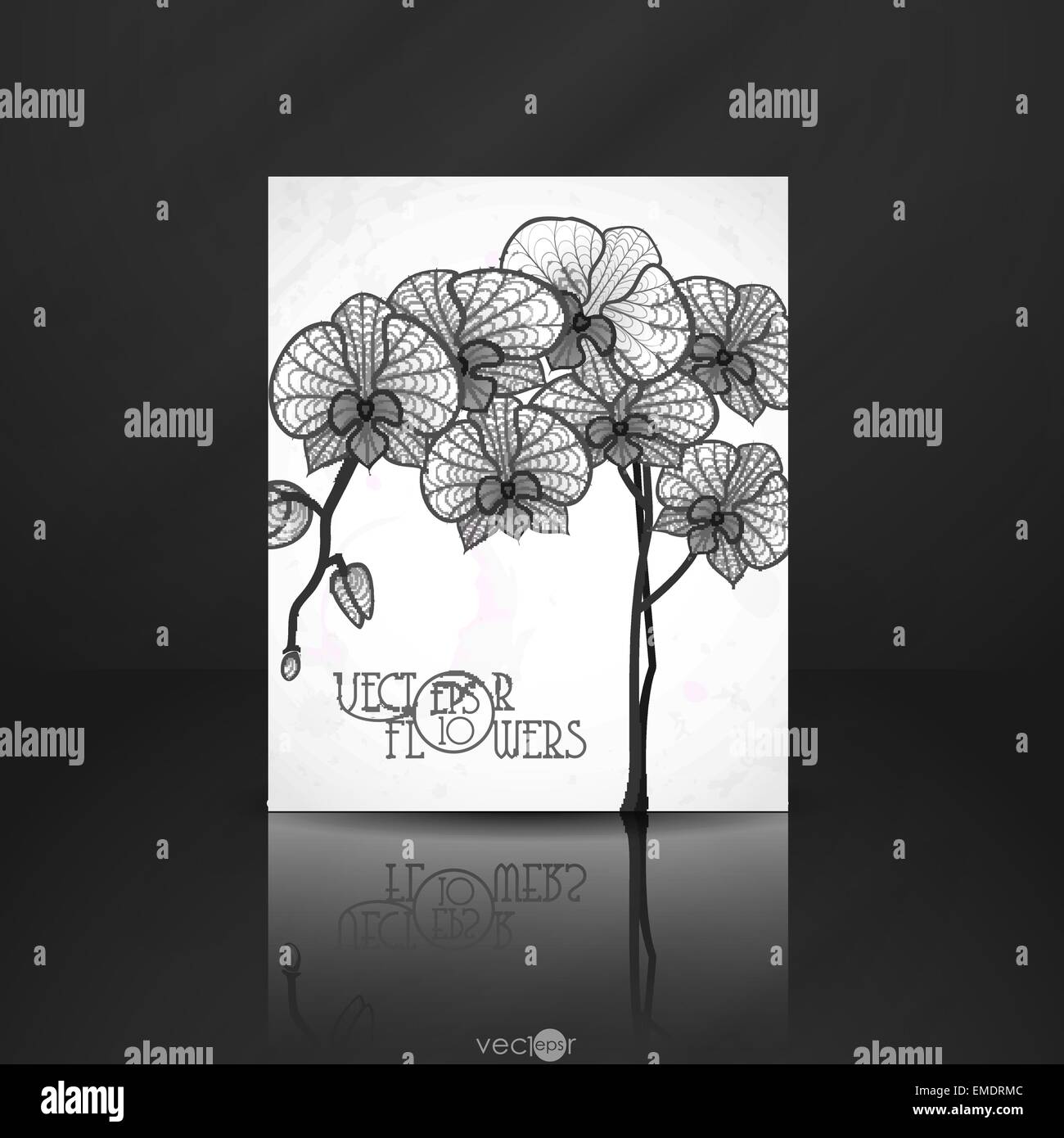 Hand Drawing Orchid Flower Stock Vector Image & Art - Alamy