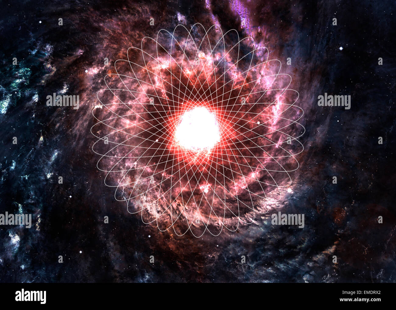 Awesome space background with the explosion of star Stock Photo - Alamy