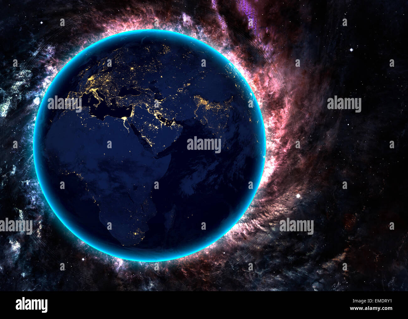 Beautiful space background with the Earth. Elements of this image ...