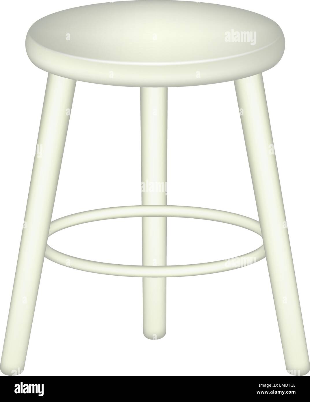 Retro stool in white design Stock Vector Image & Art - Alamy