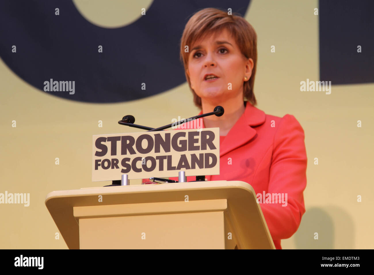 Edinburgh, UK. 20th Apr, 2015. Nicola Sturgeon, Scottish National Party ...