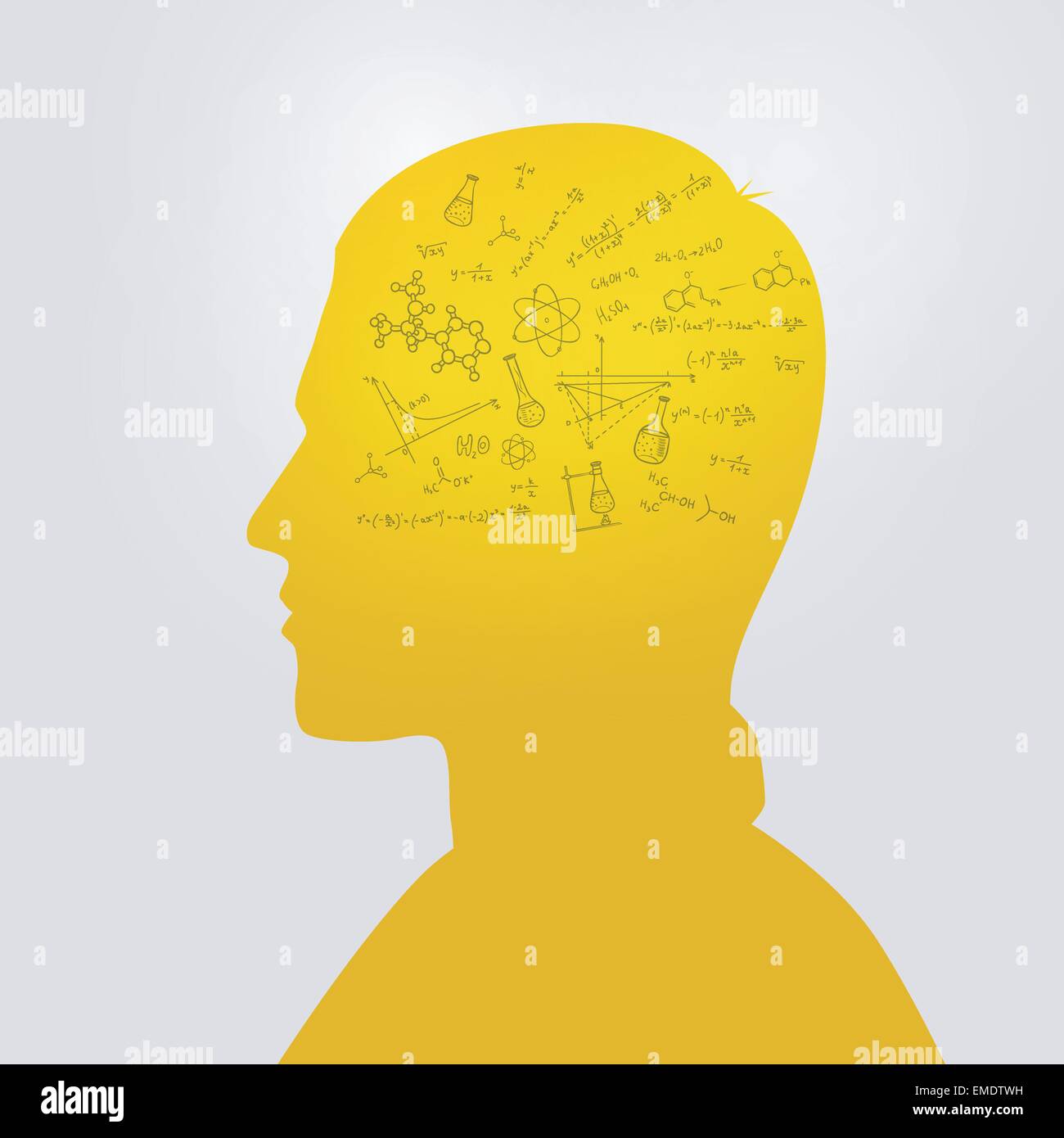 Mans head silhouette hi-res stock photography and images - Alamy