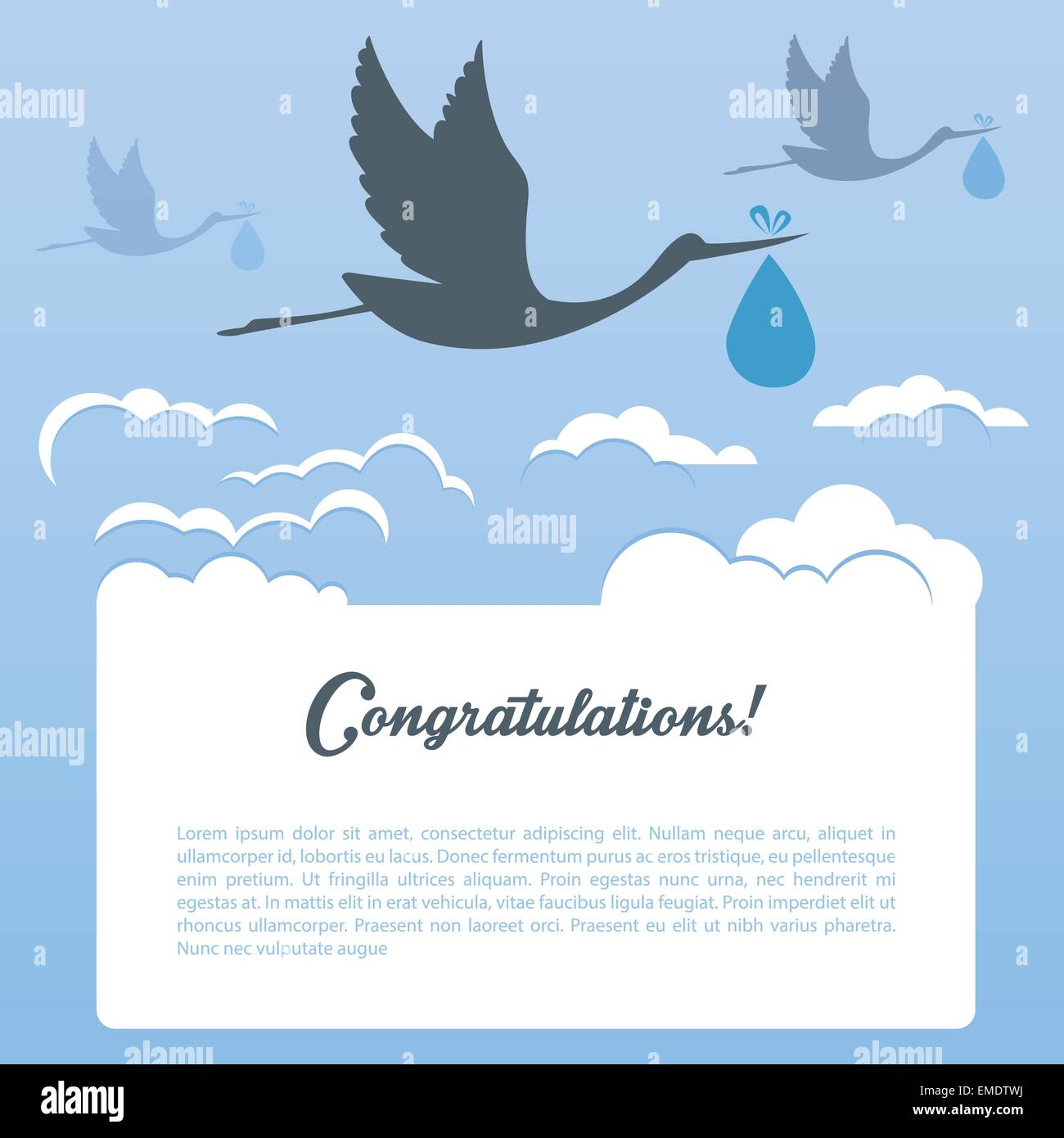 Storks with clouds Stock Vector Image & Art - Alamy