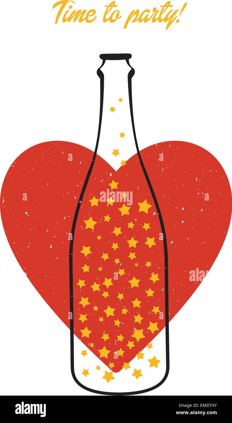 Bottle and heart Stock Vector Image & Art - Alamy