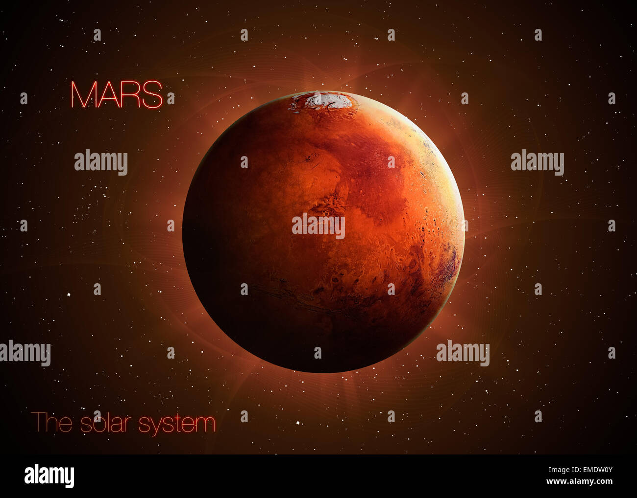 Solar System - Planet Mars. Elements of this image furnished by NASA ...