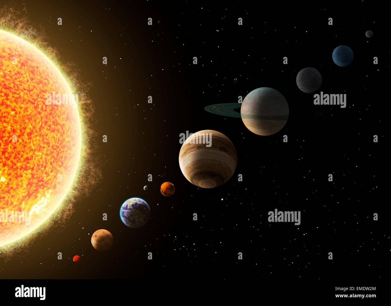 Solar system. Elements of this image furnished by NASA Stock Photo - Alamy