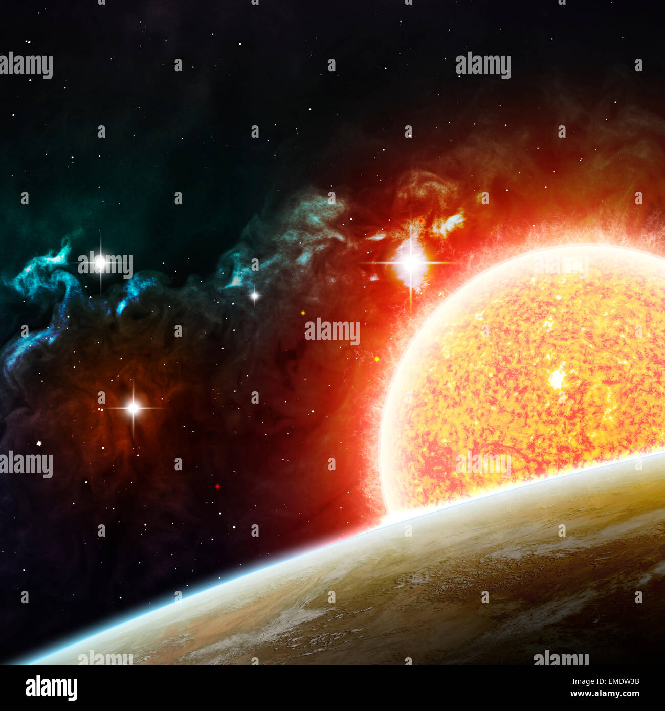 Beautiful space background. Elements of this image furnished by NASA ...