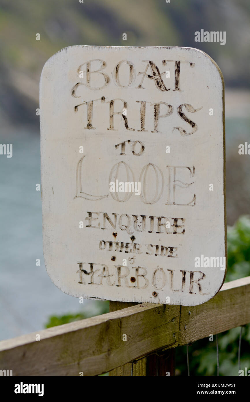 Polperro sign hi-res stock photography and images - Alamy
