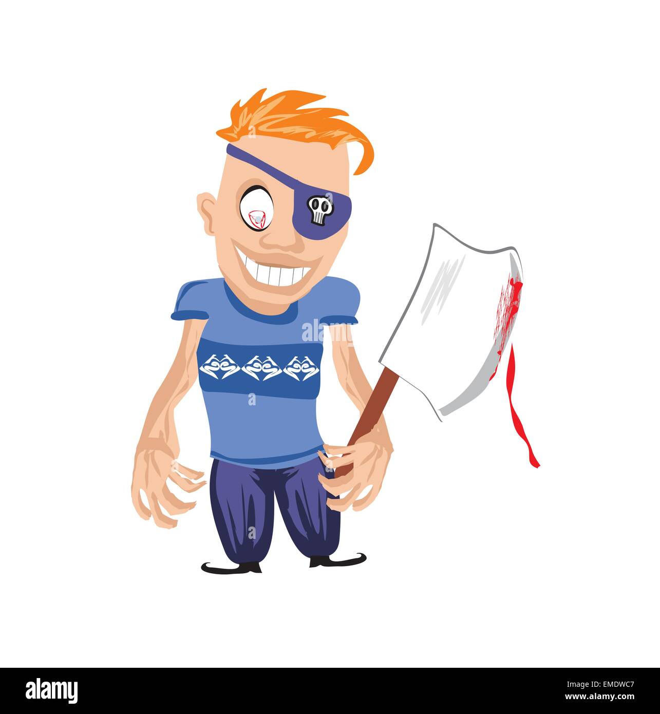 Cartoon crazy skull hi-res stock photography and images - Alamy