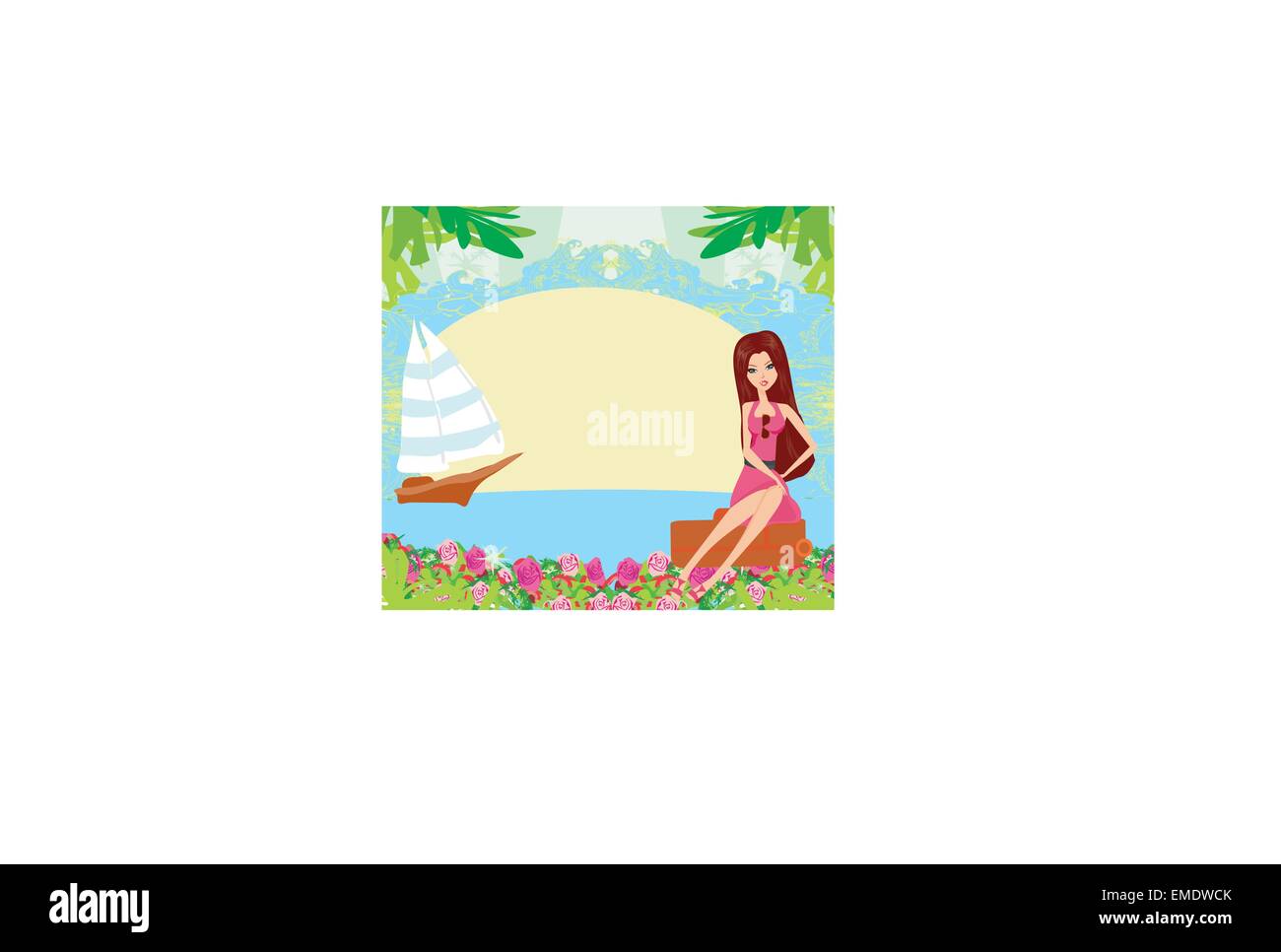 Girl resort Stock Vector Images - Alamy