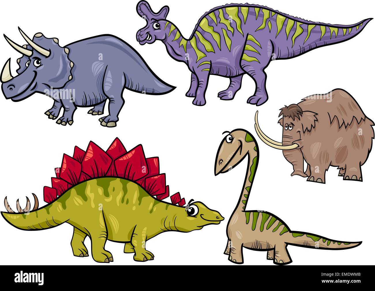 prehistoric set cartoon illustration Stock Vector Image & Art - Alamy