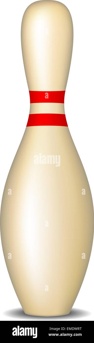 Bowling pin with red stripes Stock Vector Image & Art - Alamy