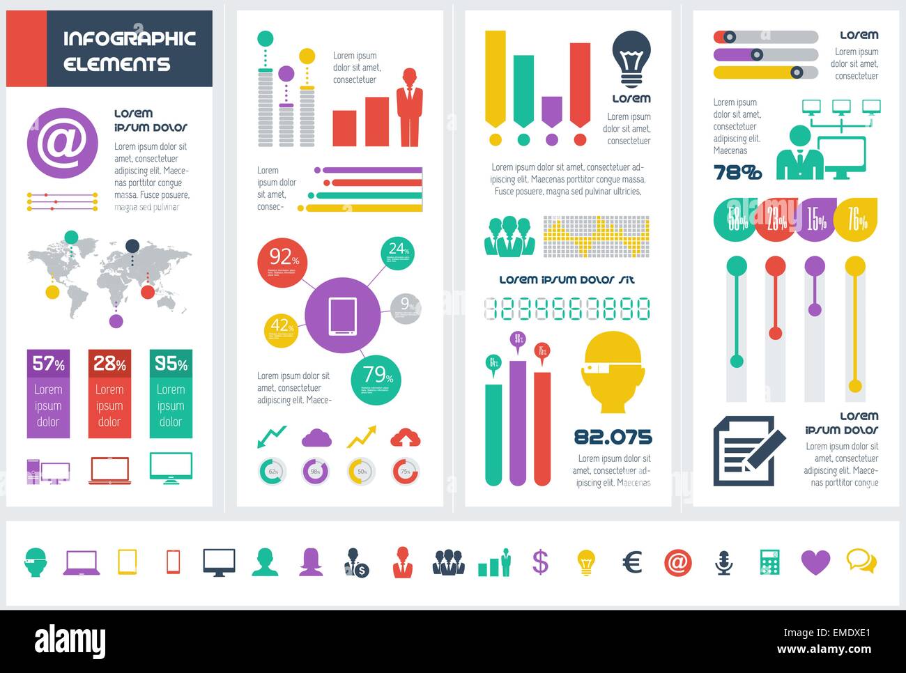 IT Industry Infographic Elements Stock Vector Image & Art - Alamy