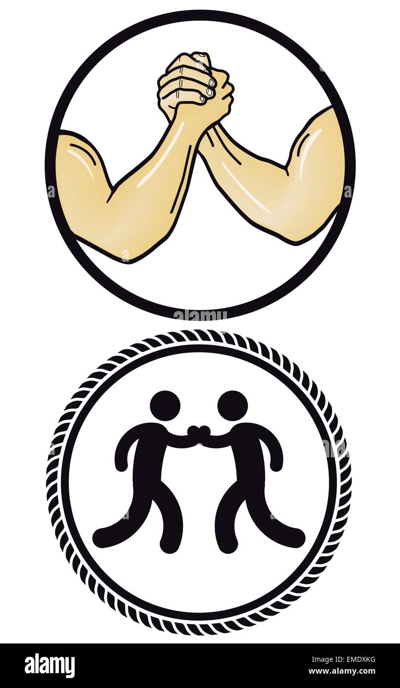 Arm wrestle arm wrestle Stock Vector Images - Alamy