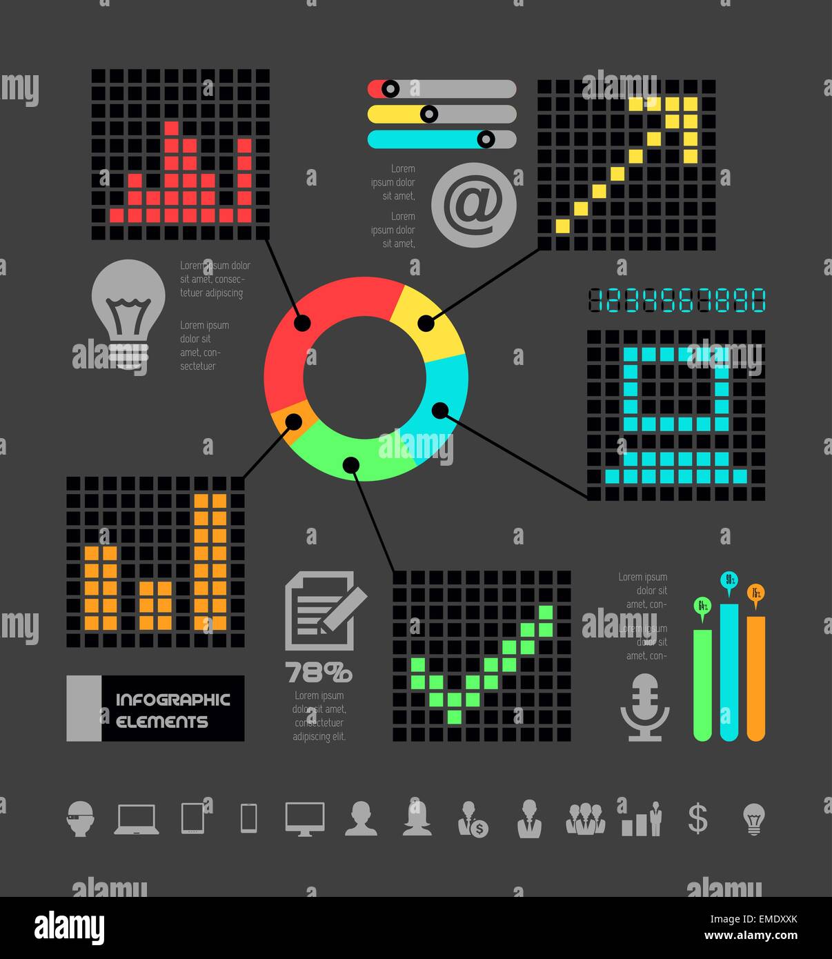 IT Industry Infographic Elements Stock Vector Image & Art - Alamy