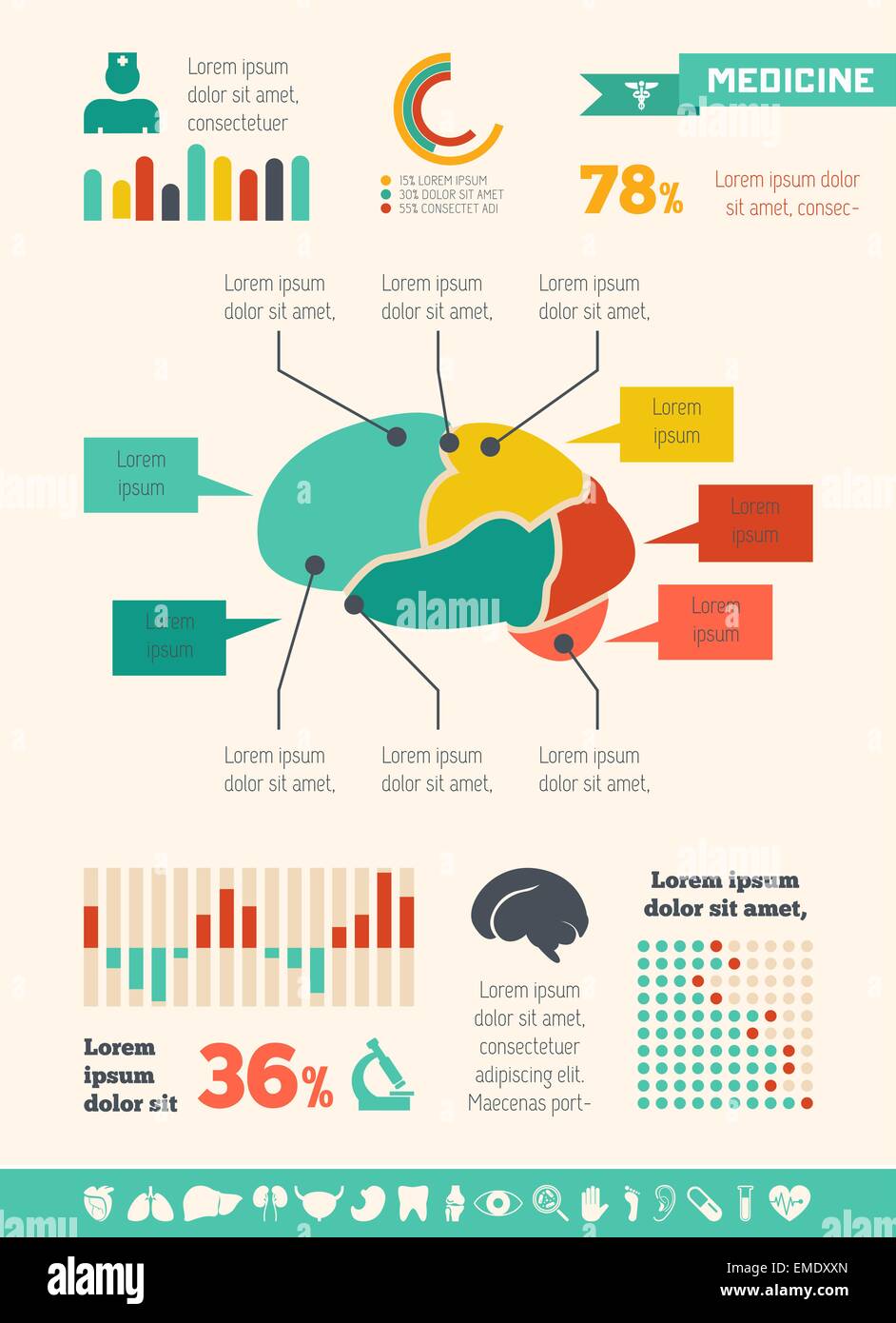 Medical Infographic Template Stock Vector Image & Art - Alamy