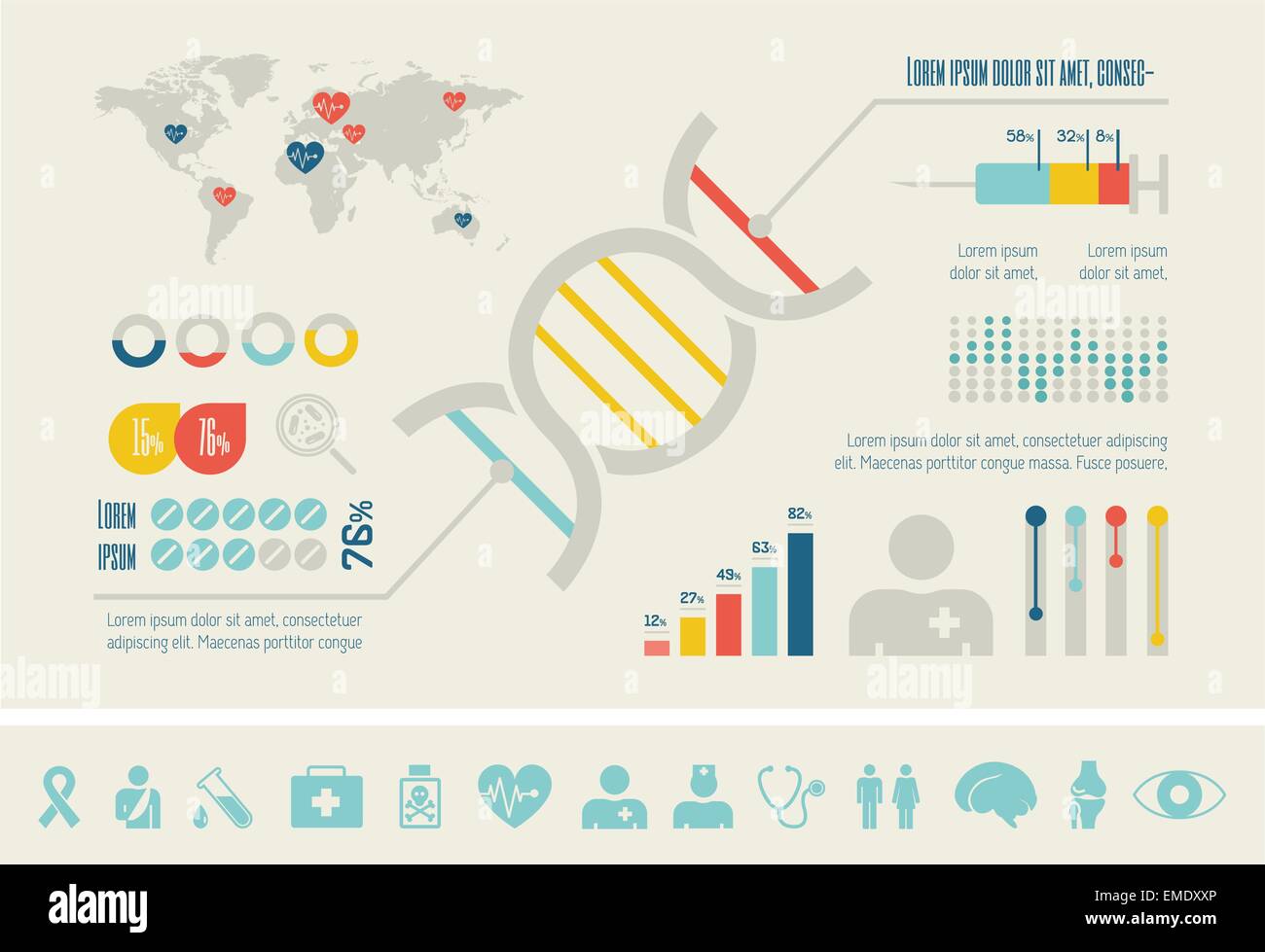 Medical Infographic Template Stock Vector Image & Art - Alamy