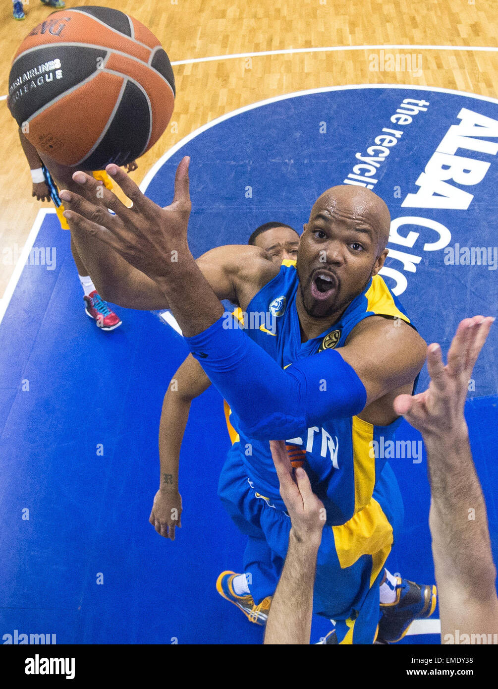 Berlin, Germany. 09th Apr, 2015. Tel Aviv's Alex Tyus in action during ...