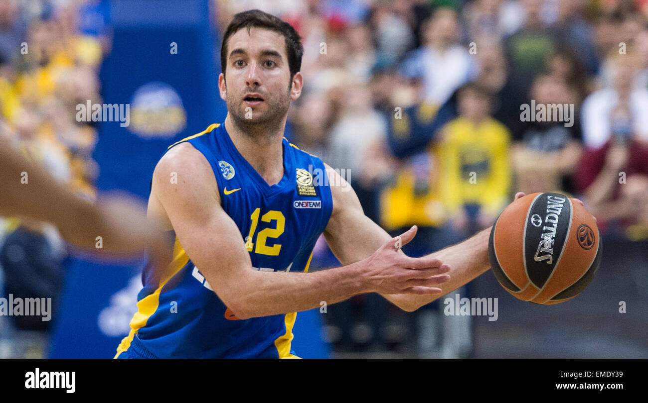 Berlin, Germany. 09th Apr, 2015. Tel Aviv's Yogev Ohayon in action during the men's Euroleague ...