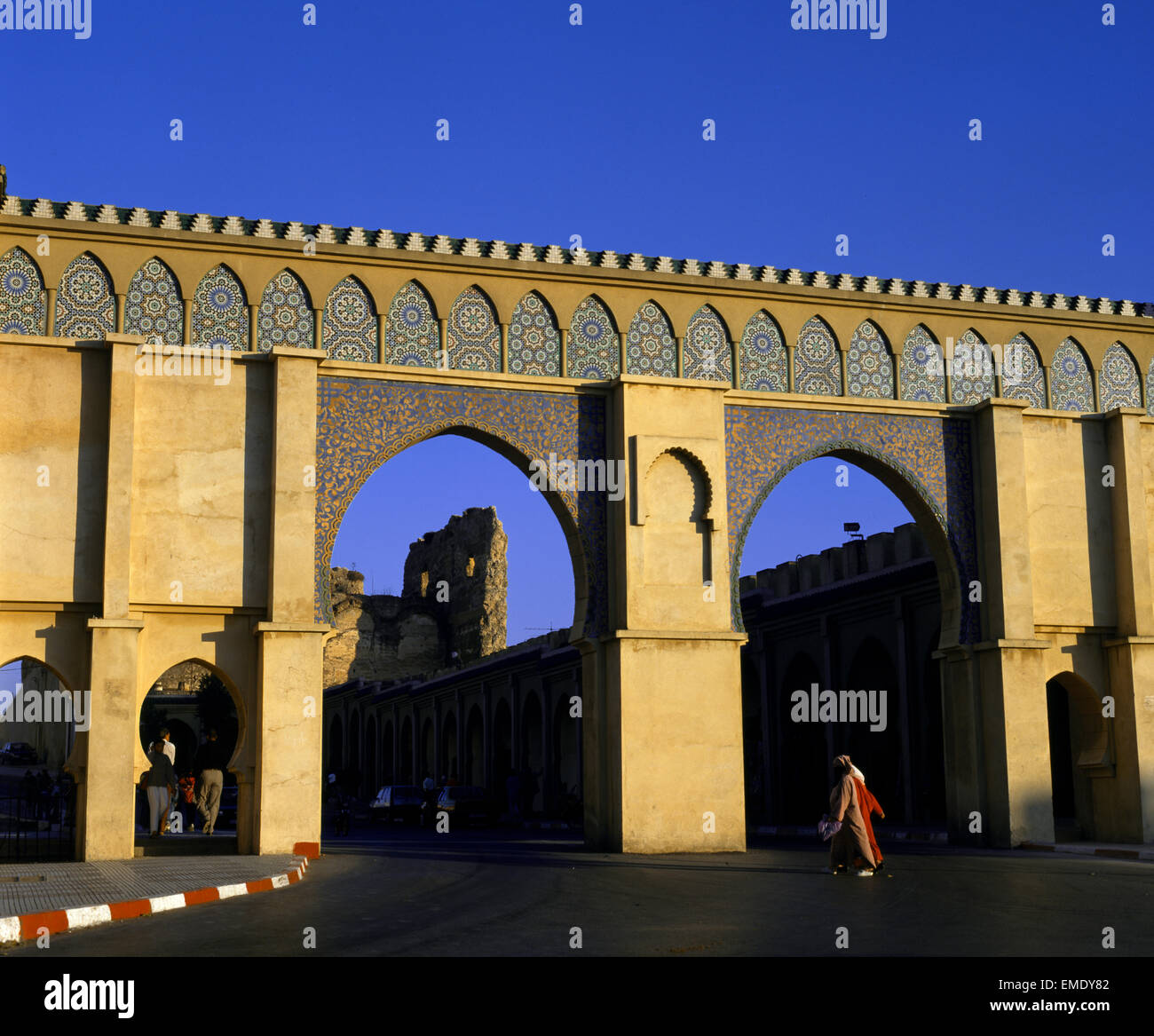 Meknes Morocco Bab El Filala Leading To Tomb Of Sultan Moulay Ismael ...