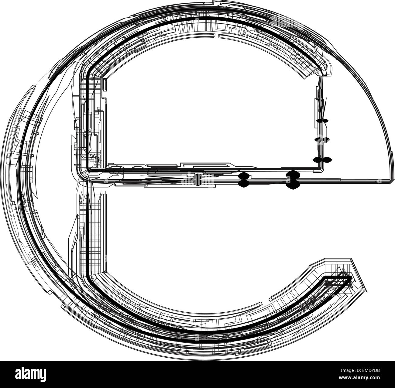technological font symbol Stock Vector Image & Art - Alamy