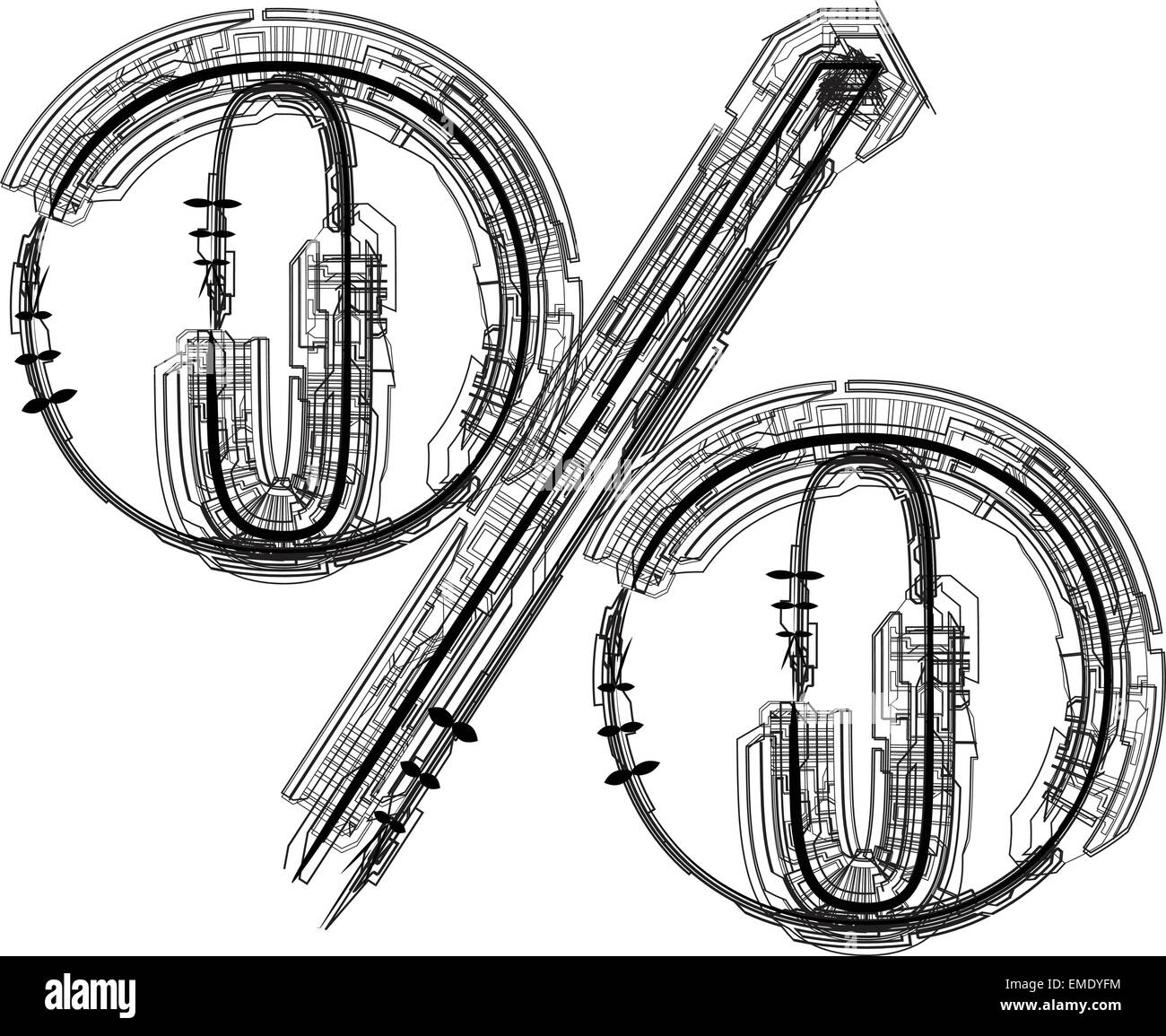 technological font symbol Stock Vector Image & Art - Alamy