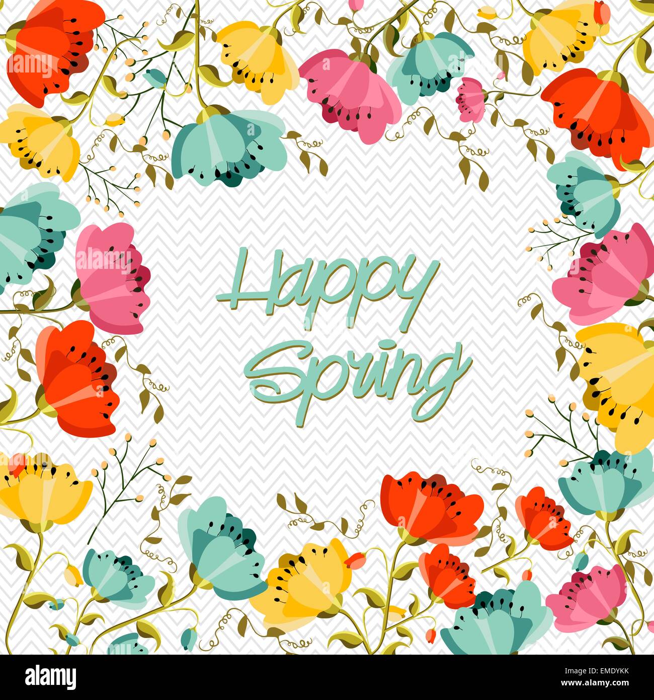 Beautiful springtime flowers Stock Vector Images - Alamy