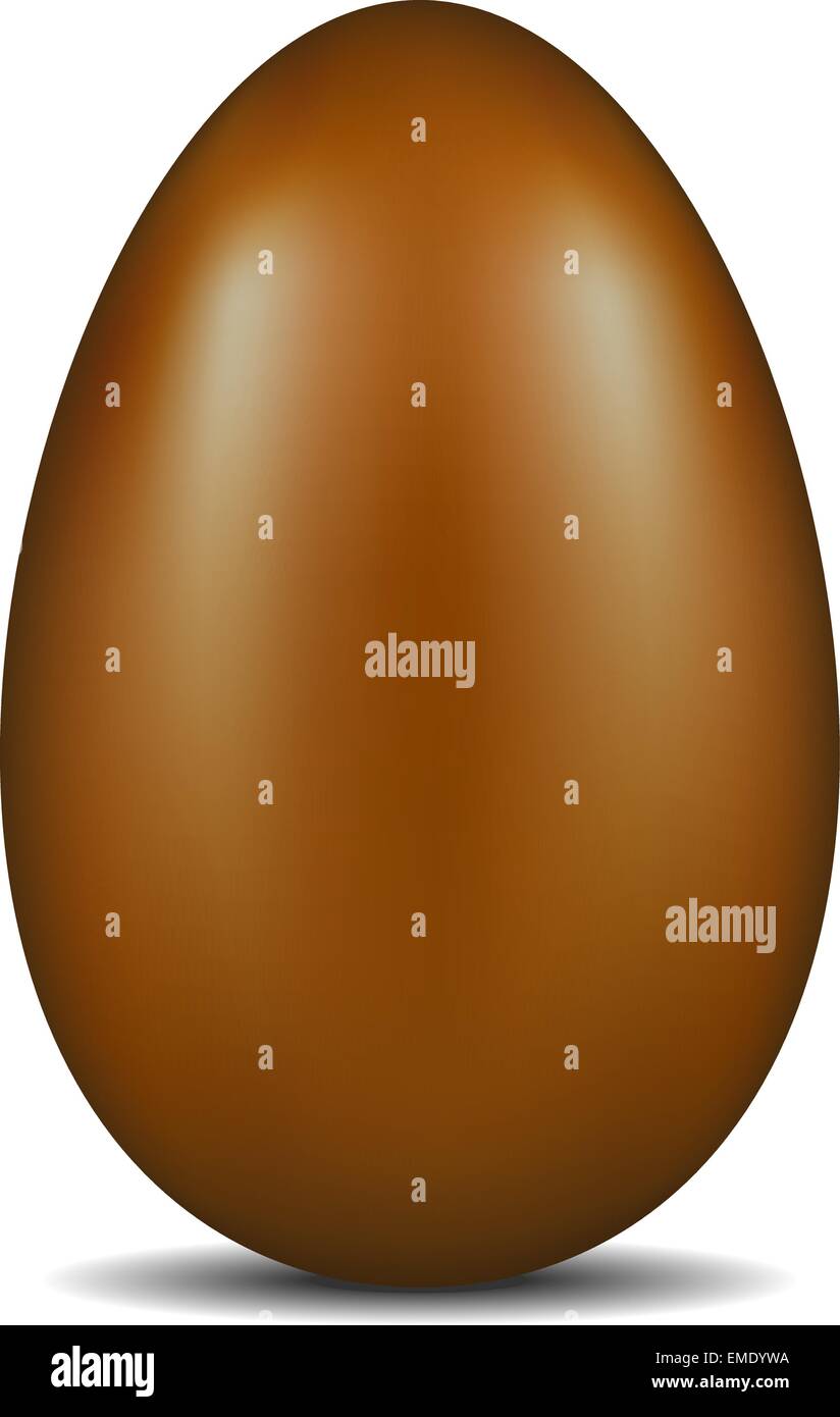 Single realistic chocolate egg with shadow Stock Vector Image & Art - Alamy