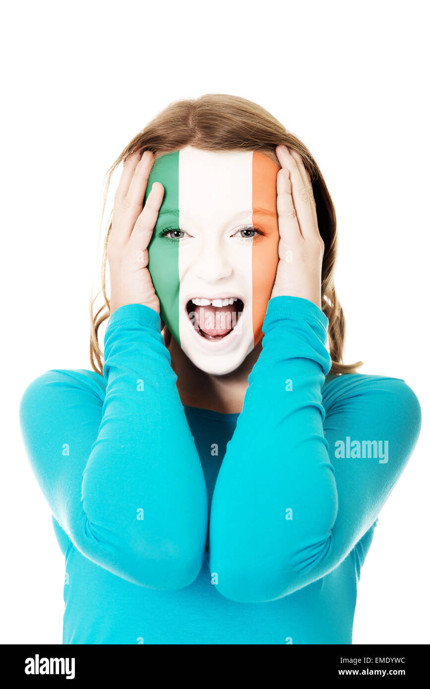 Sport face paint flag hi-res stock photography and images - Alamy