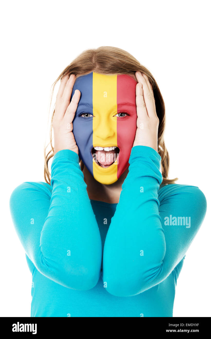 Football romania flag hi-res stock photography and images - Alamy