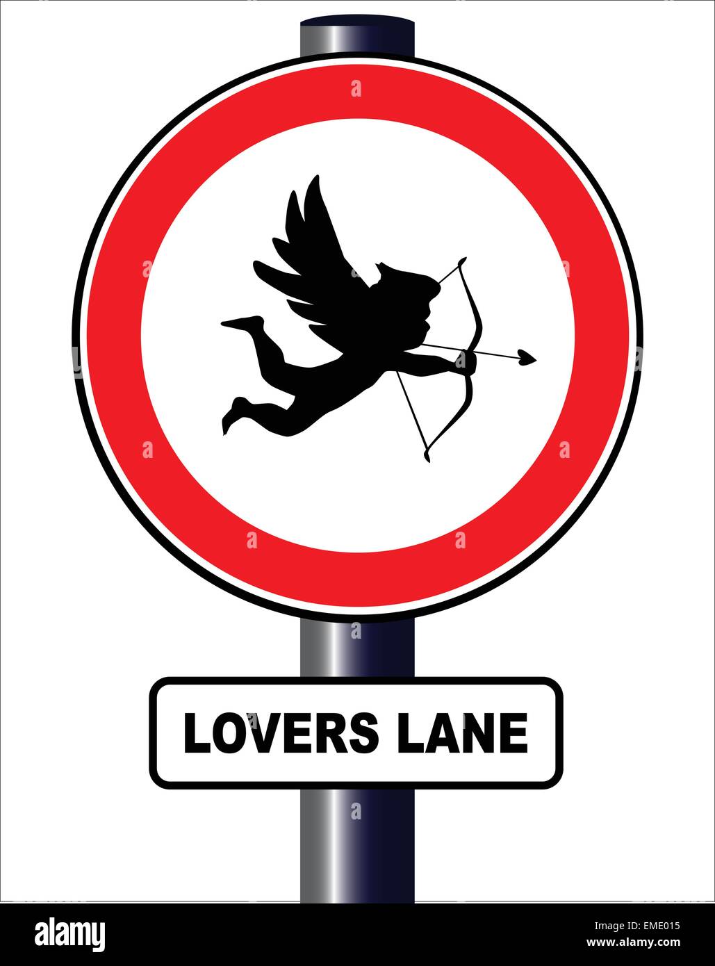 Lovers lane sign Stock Vector Images - Alamy