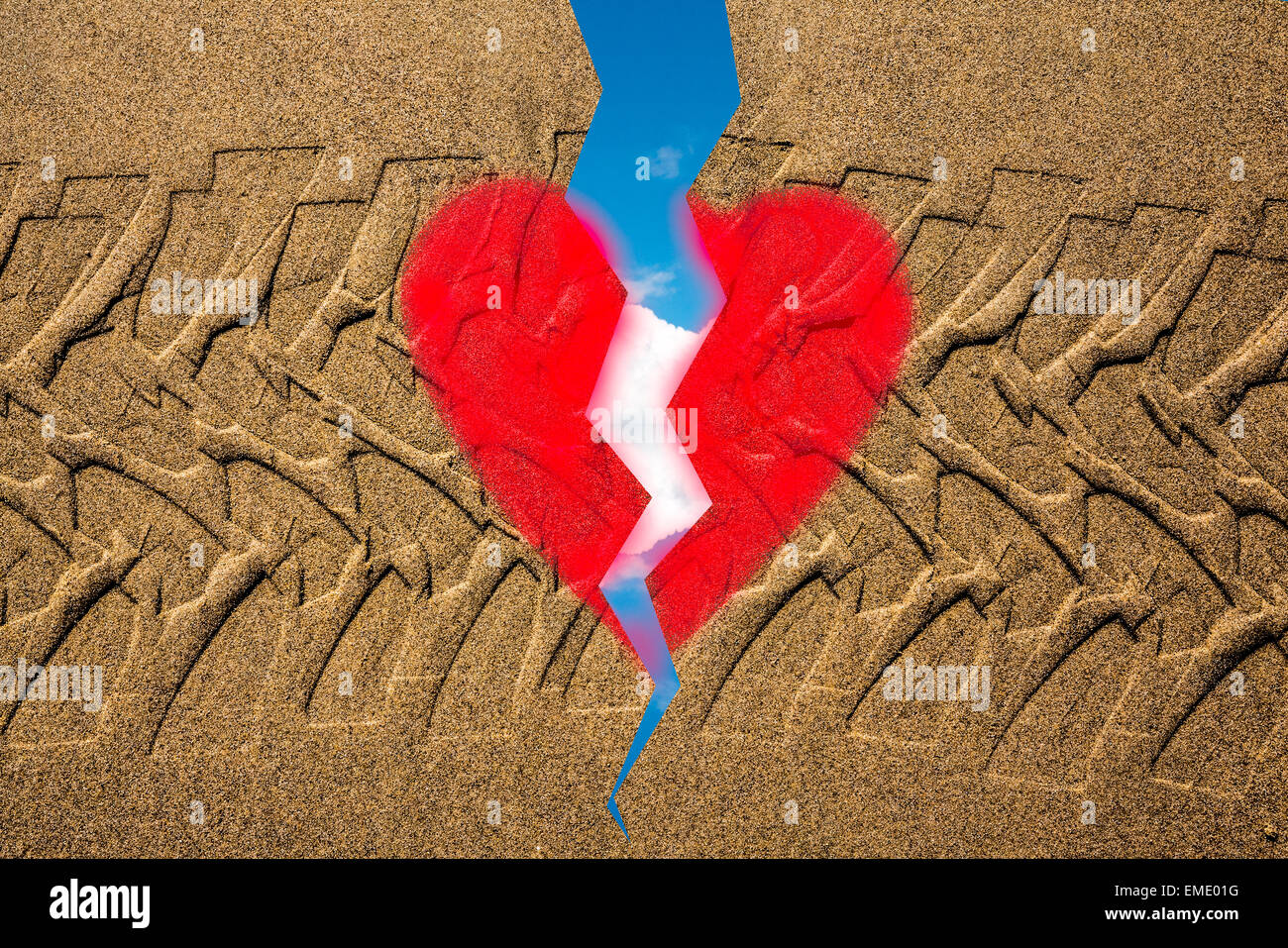 Shattered heart hi-res stock photography and images - Alamy