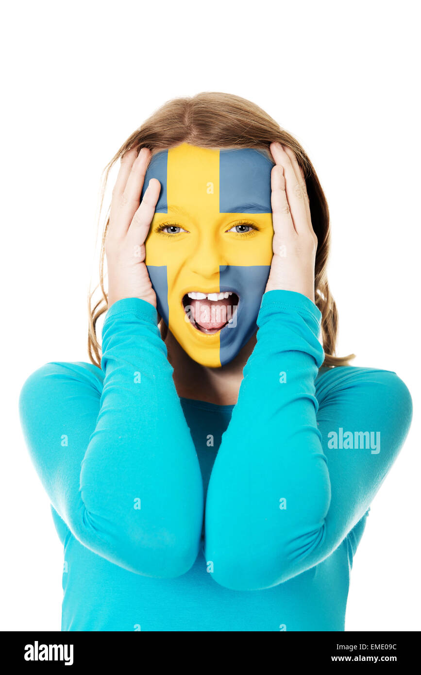 Swedish flag on football hi-res stock photography and images - Alamy
