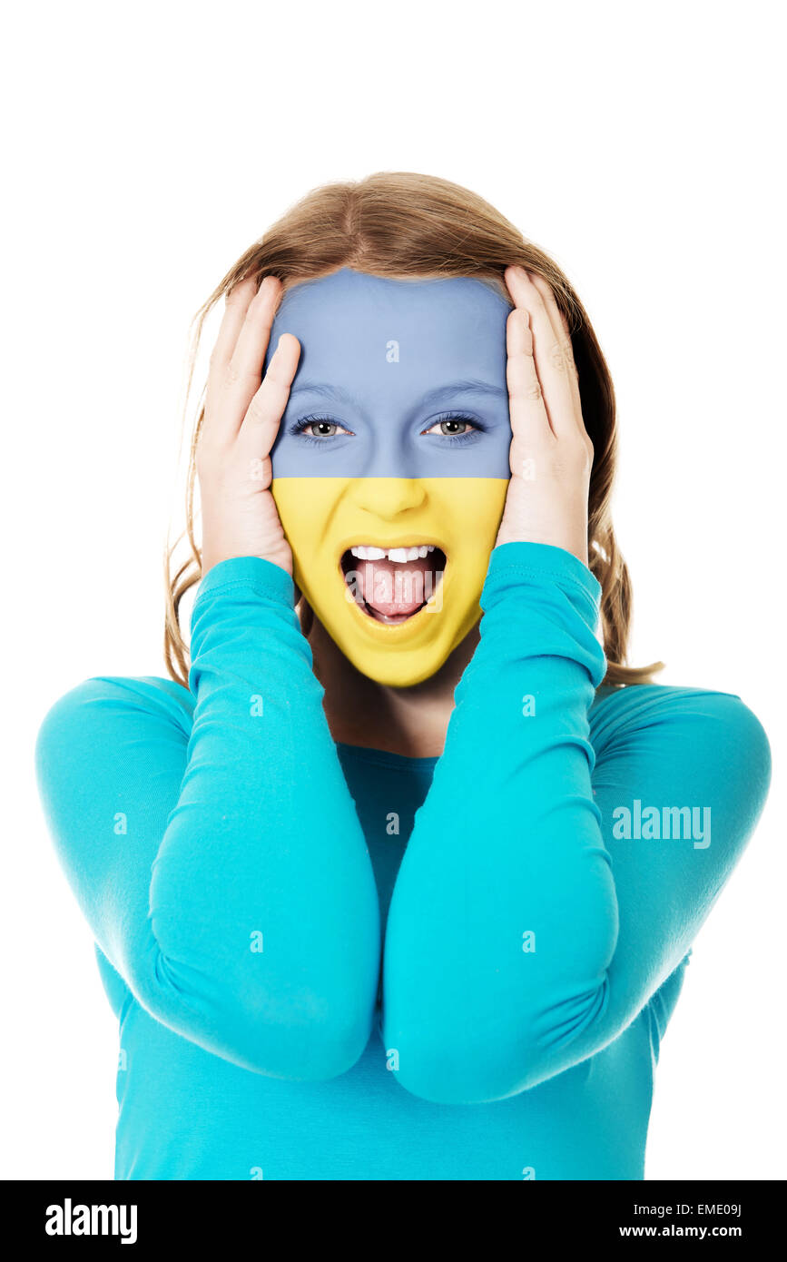 National flag ukraine painted hi-res stock photography and images - Alamy