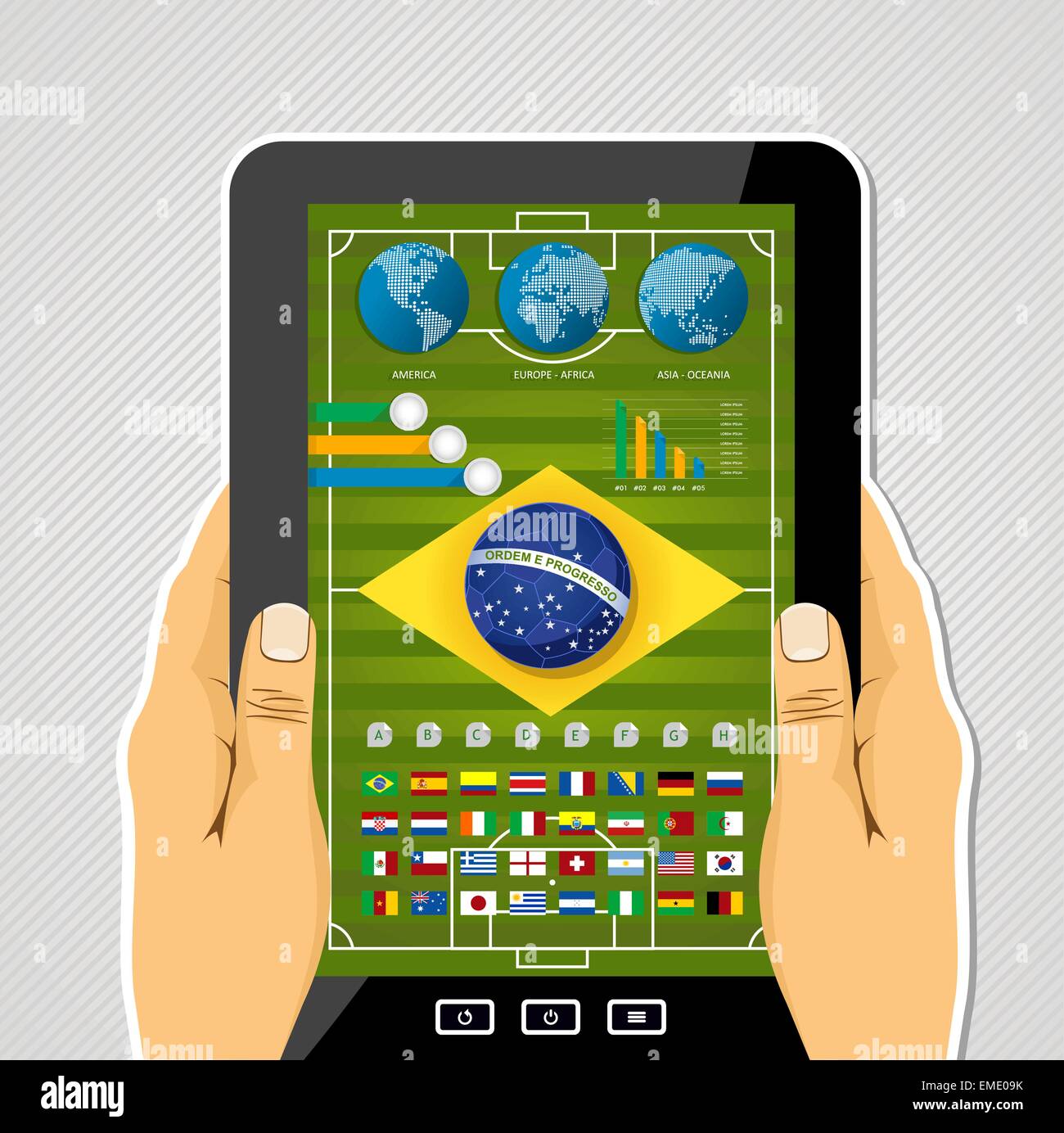 Brazil soccer championship tablet infographic Stock Vector Image & Art ...