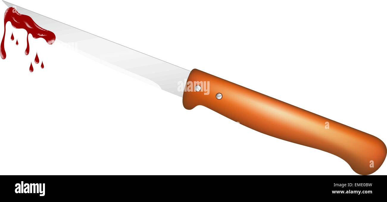 Kitchen knife with blood in vintage design Stock Vector Image & Art - Alamy