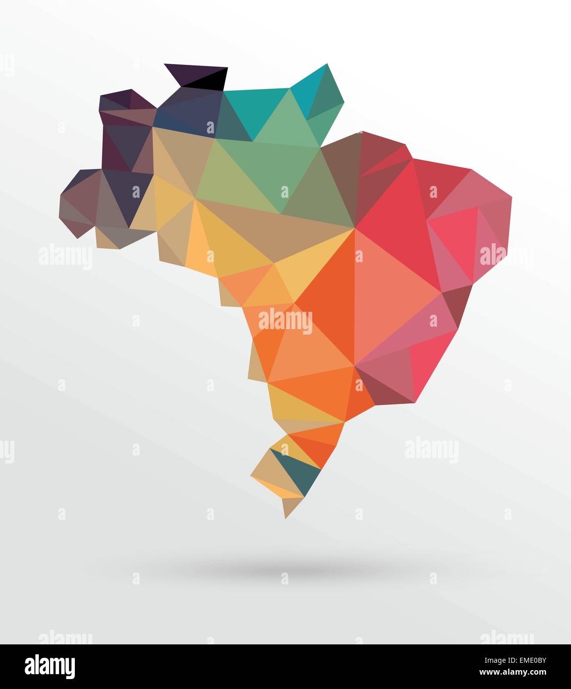 Colorful vector brazil map hi-res stock photography and images - Alamy