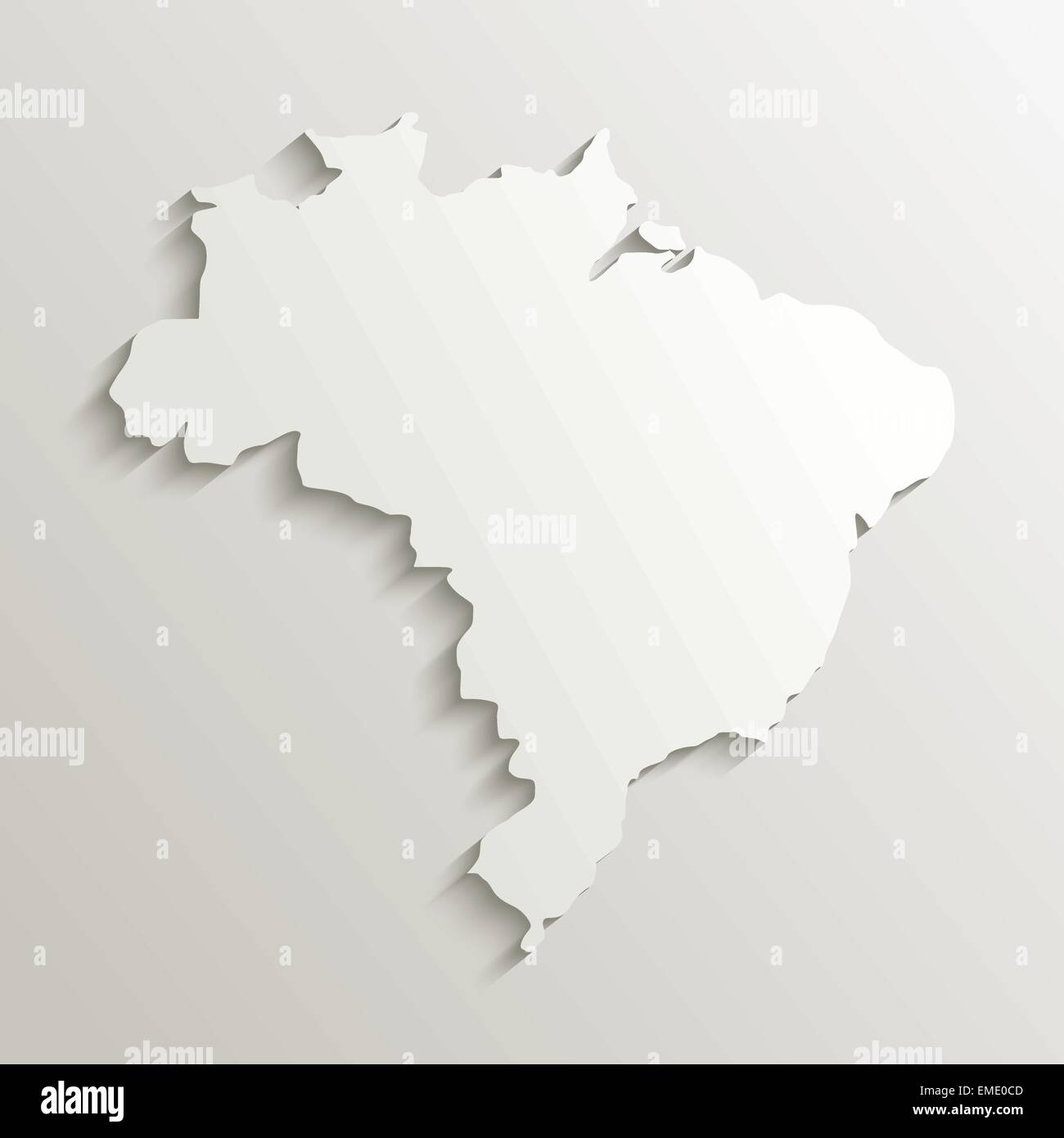 Paper map of Brazil Stock Vector Image & Art - Alamy